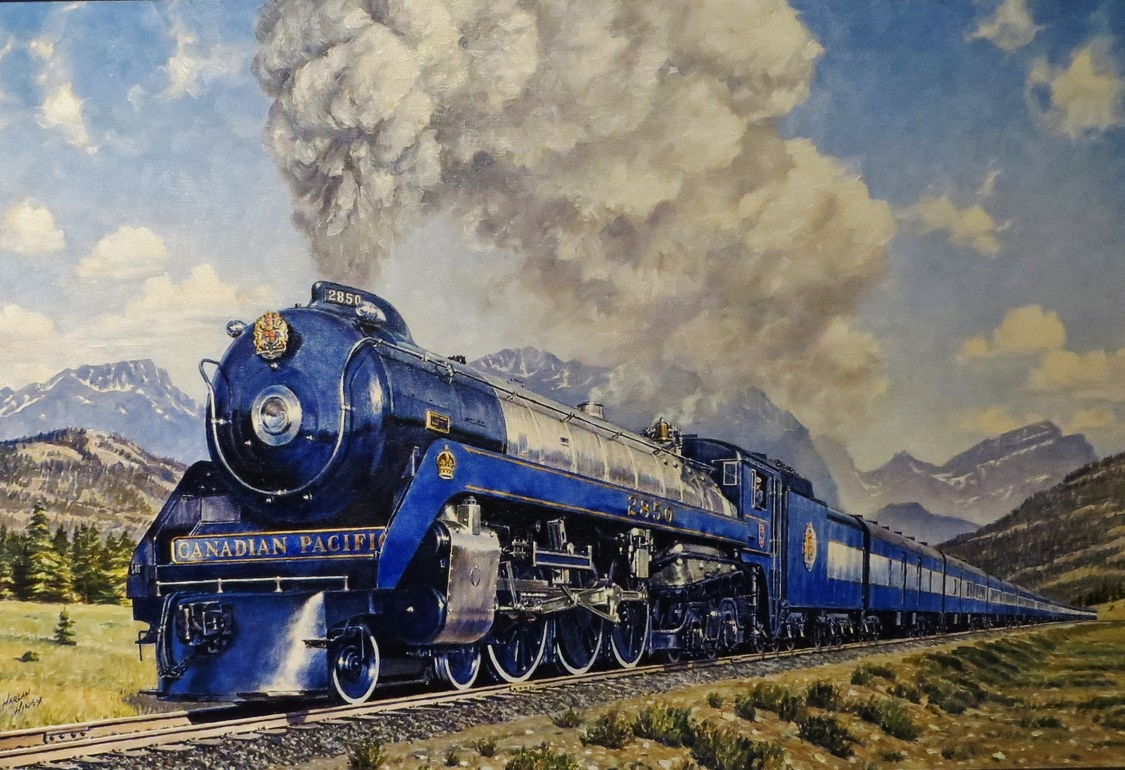 Solve Canadian Pacific 2850 Painting jigsaw puzzle online with 150 pieces
