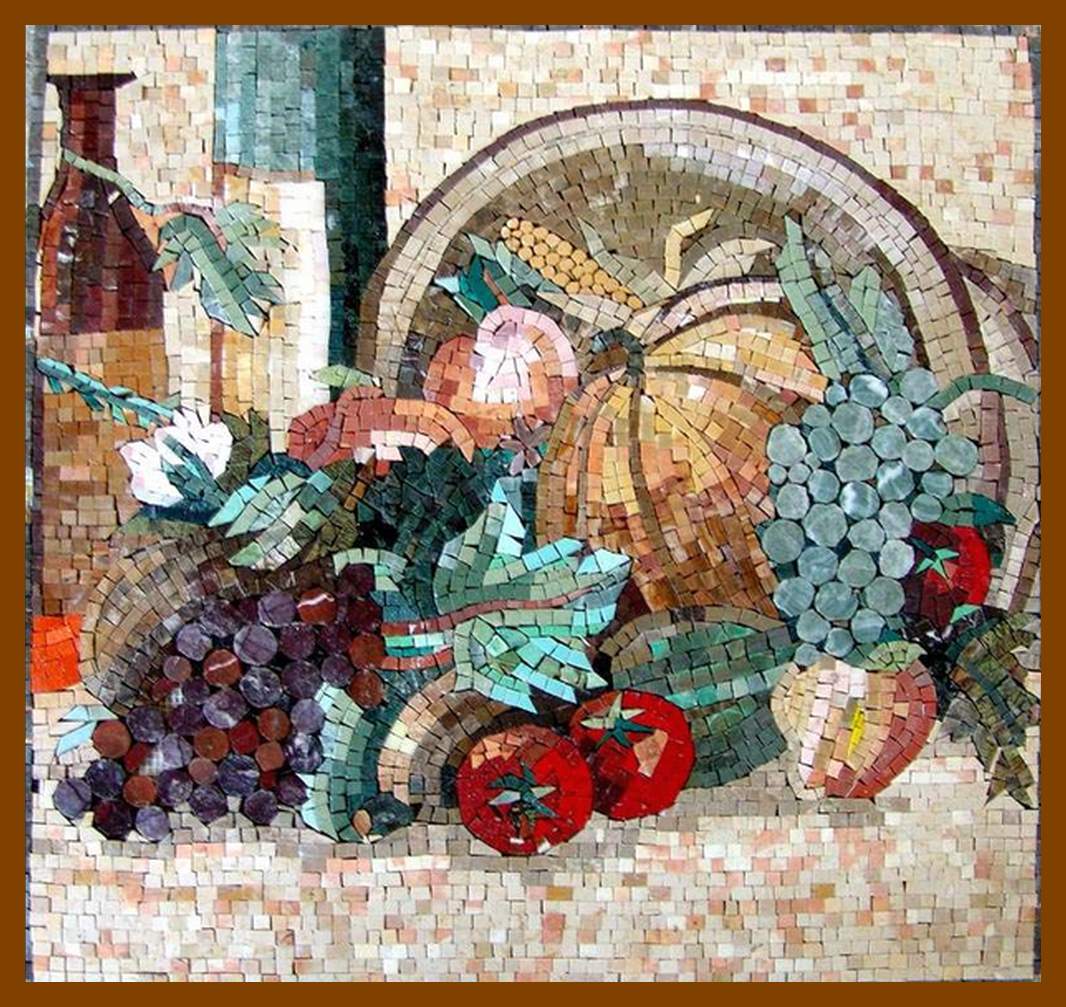 Solve Cornucopia Horn mosaic jigsaw puzzle online with 36 pieces