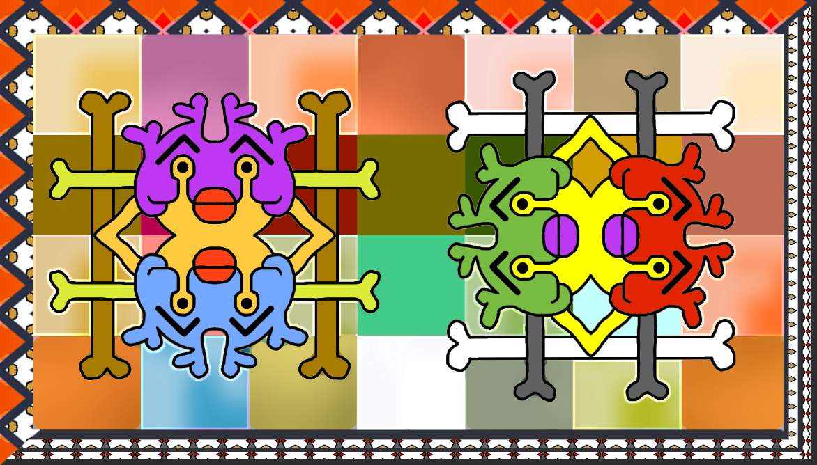 Solve Bones + Bones + cute creatures jigsaw puzzle online with 15 pieces