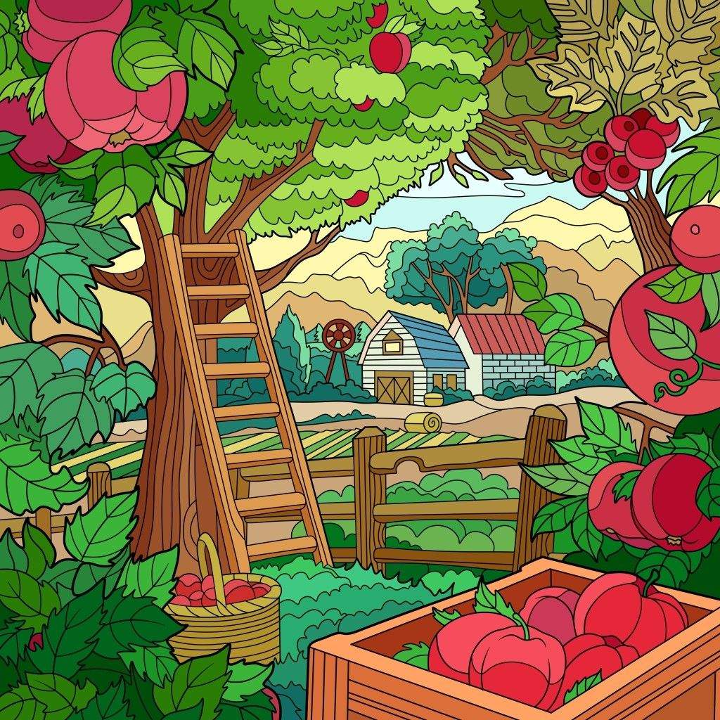 Solve PUZZLE - Apple Harvest jigsaw puzzle online with 81 pieces