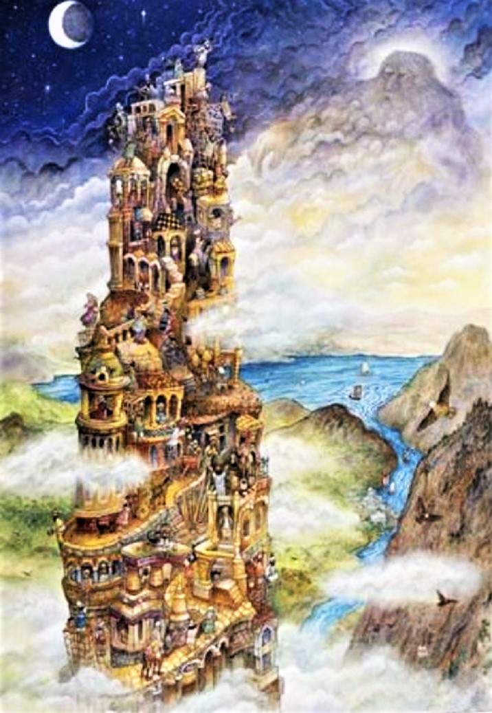 Solve "Tower of Babel" jigsaw puzzle online with 54 pieces