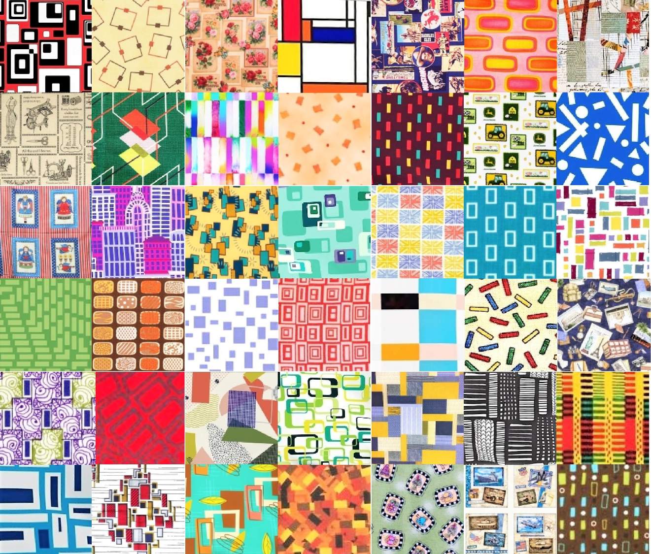 Solve PATCHWORK RECTANGLES 15 jigsaw puzzle online with 72 pieces