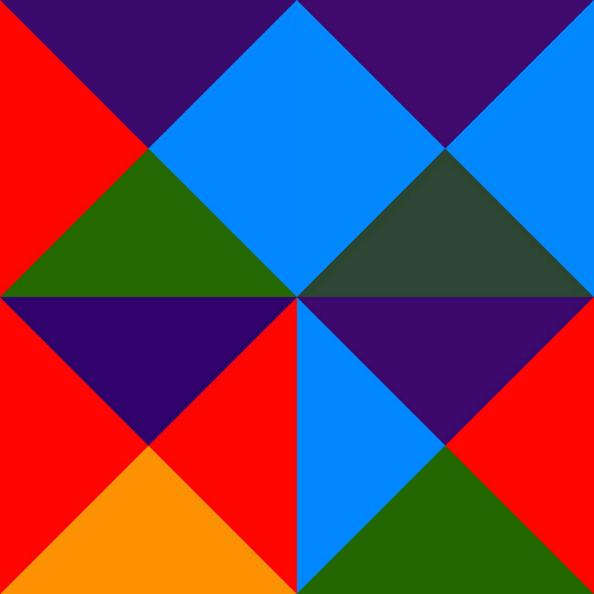 Solve Color Blocks and Triangles jigsaw puzzle online with 324 pieces