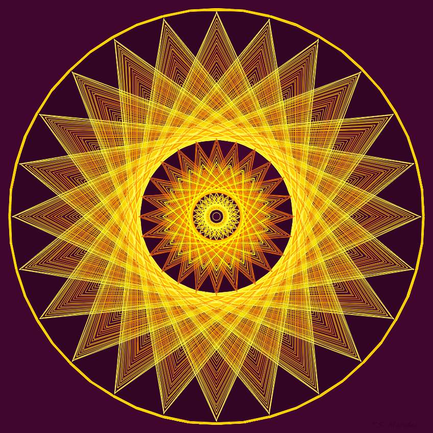 Solve gold star mandala jigsaw puzzle online with 81 pieces