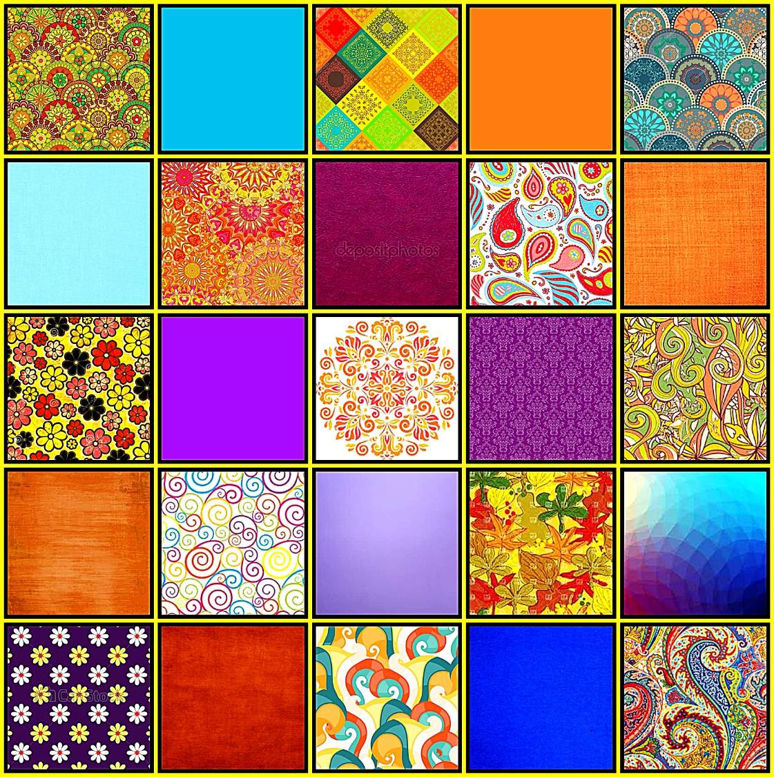 Solve Paisley Variety jigsaw puzzle online with 81 pieces