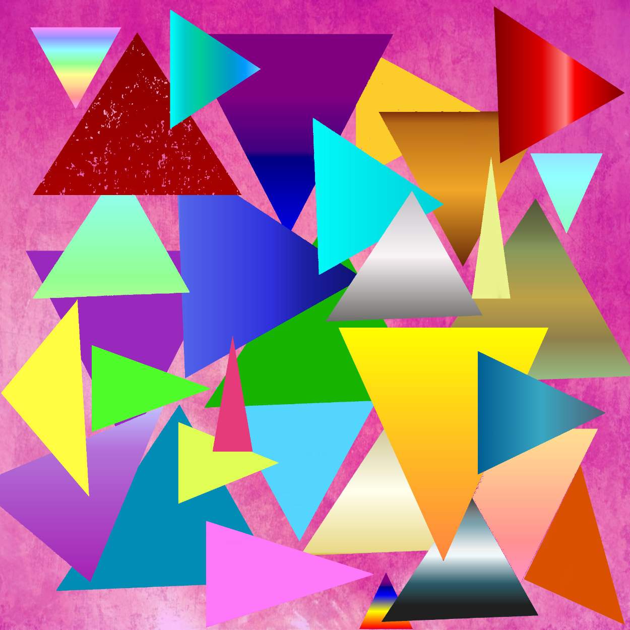 Solve JUMBLED UP TRIANGLES jigsaw puzzle online with 100 pieces