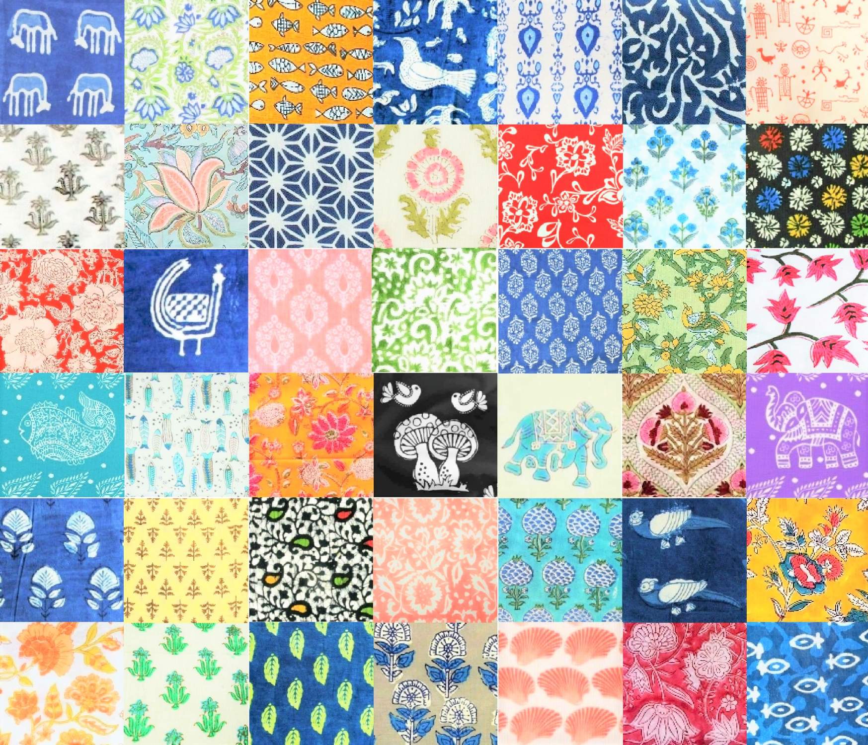 Solve PATCHWORK BLOCK PRINT jigsaw puzzle online with 378 pieces