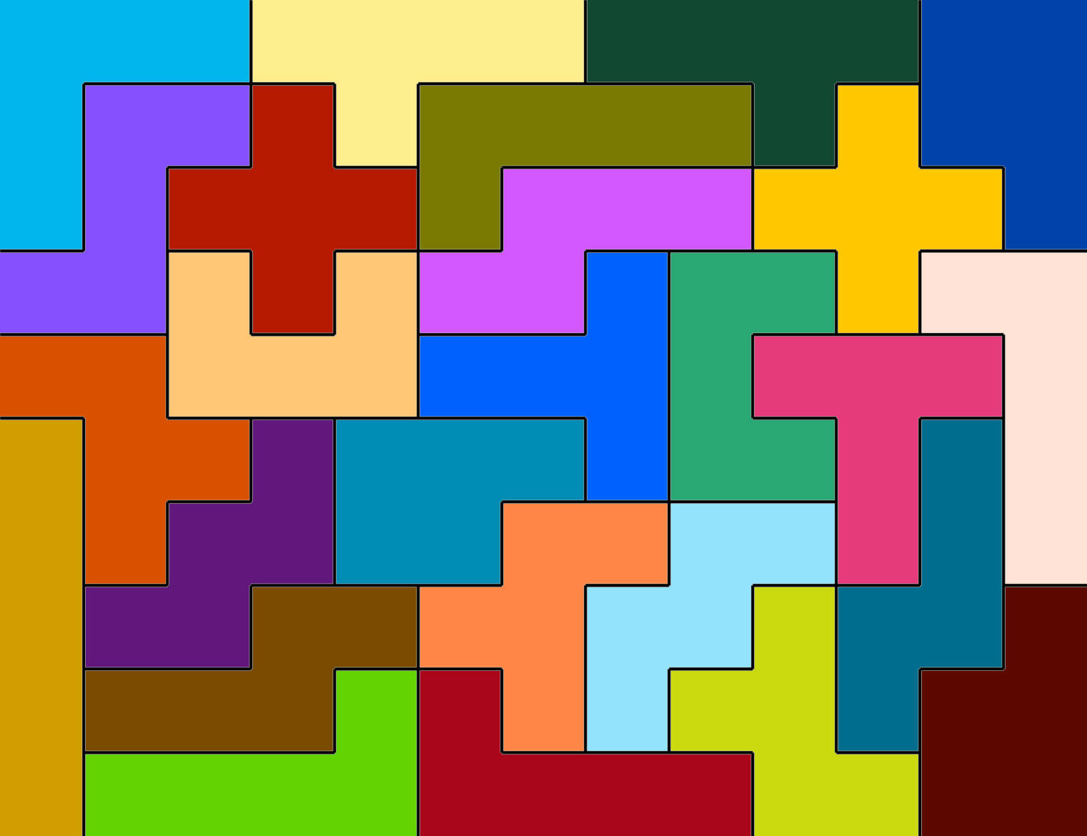 Solve Pentominoes 2 jigsaw puzzle online with 520 pieces