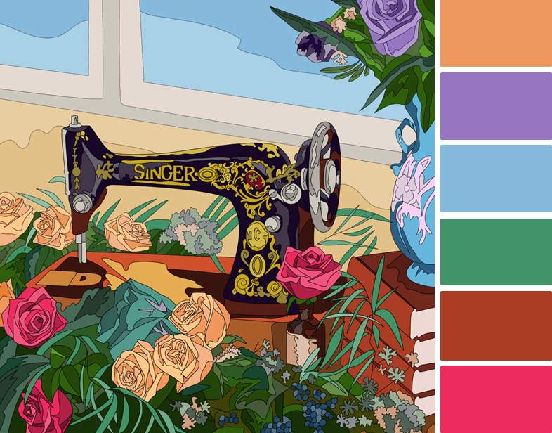 Solve Color Palette 48 jigsaw puzzle online with 20 pieces