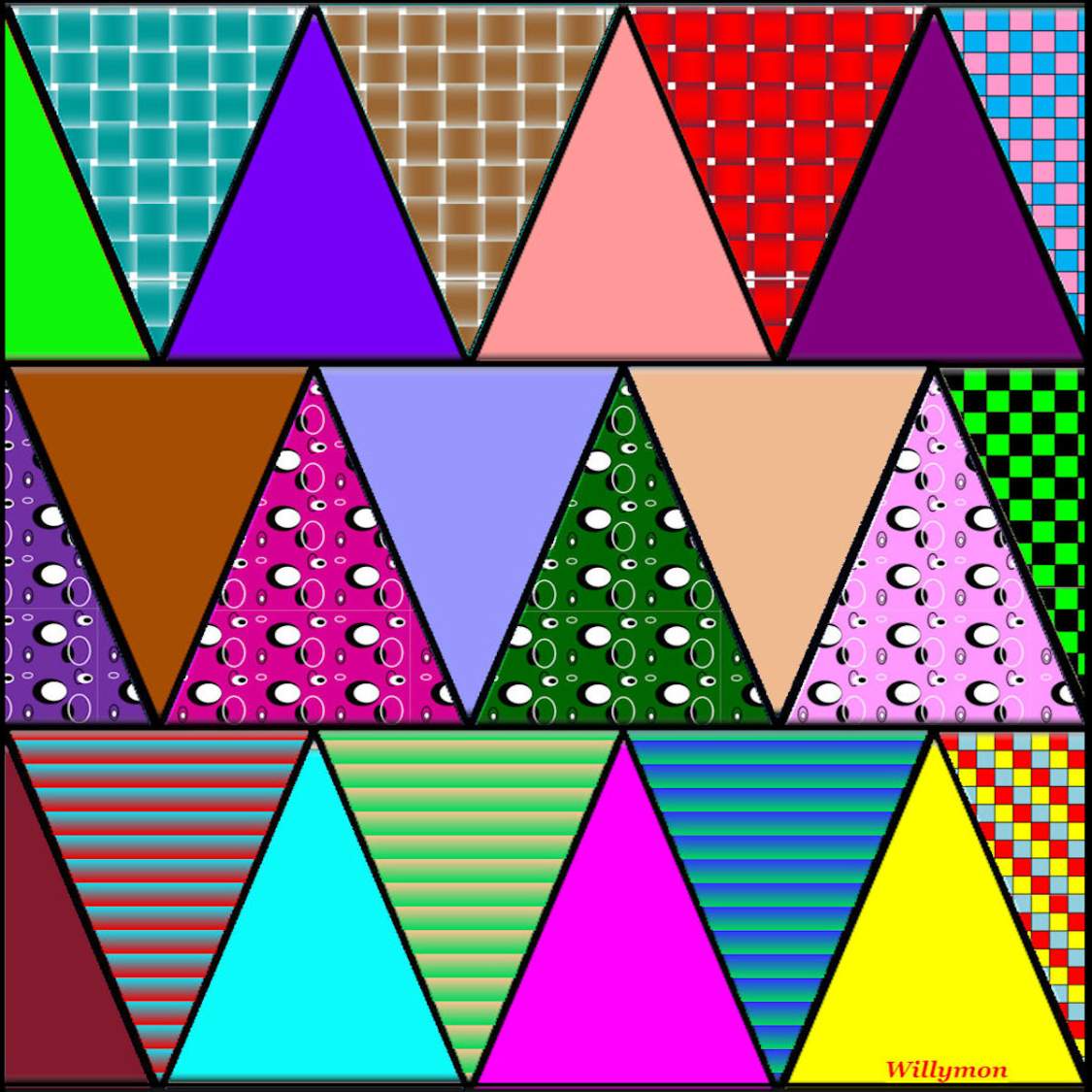 Solve triangles (small) jigsaw puzzle online with 81 pieces