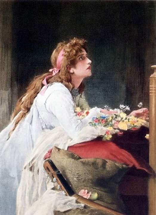 Solve Marcus C Stone (1840-1921) - Ophelia jigsaw puzzle online with 88 ...