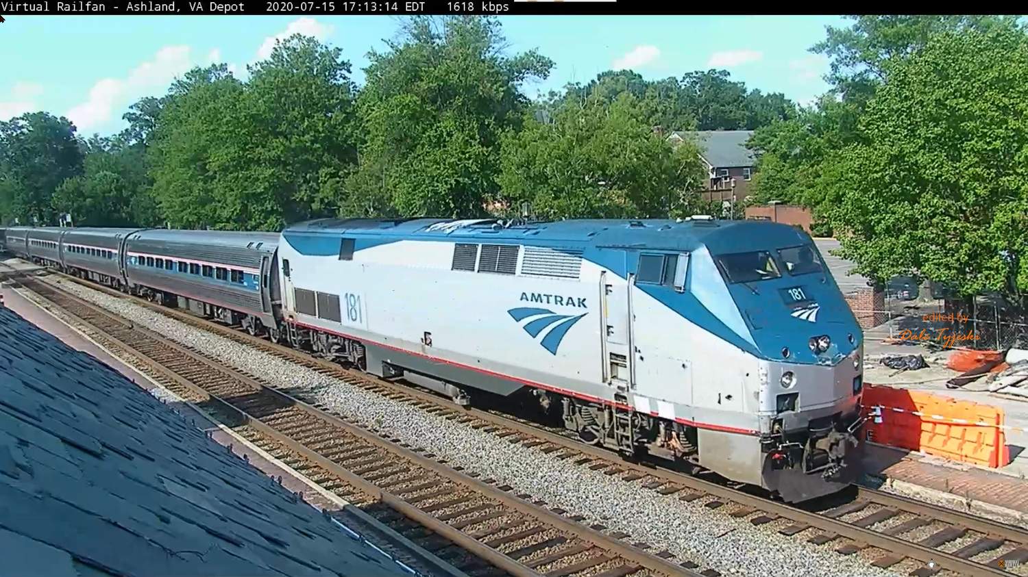 Solve Amtrak #95 Ashland VA/USA July 15 2020. jigsaw puzzle online with 45 pieces