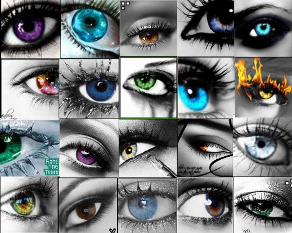 Solve eyes-makeup-eyeshadow-collage jigsaw puzzle online with 63 pieces