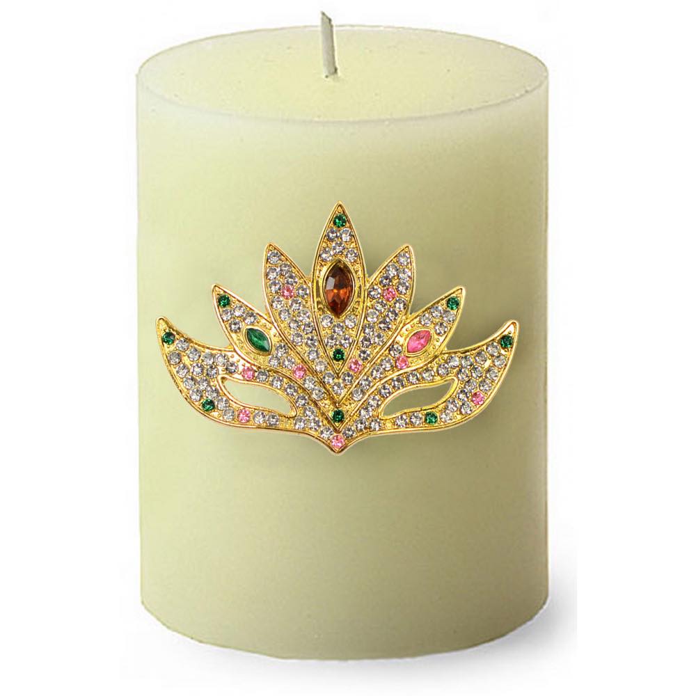 Solve Masquerade Mask Bling Candle jigsaw puzzle online with 25 pieces