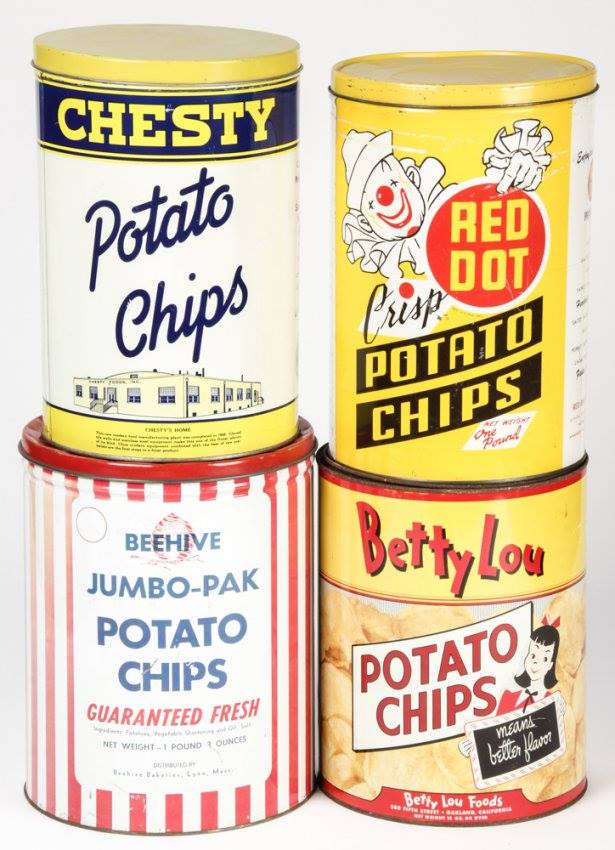 Solve Fun collection of vintage potato chip tins jigsaw puzzle online ...