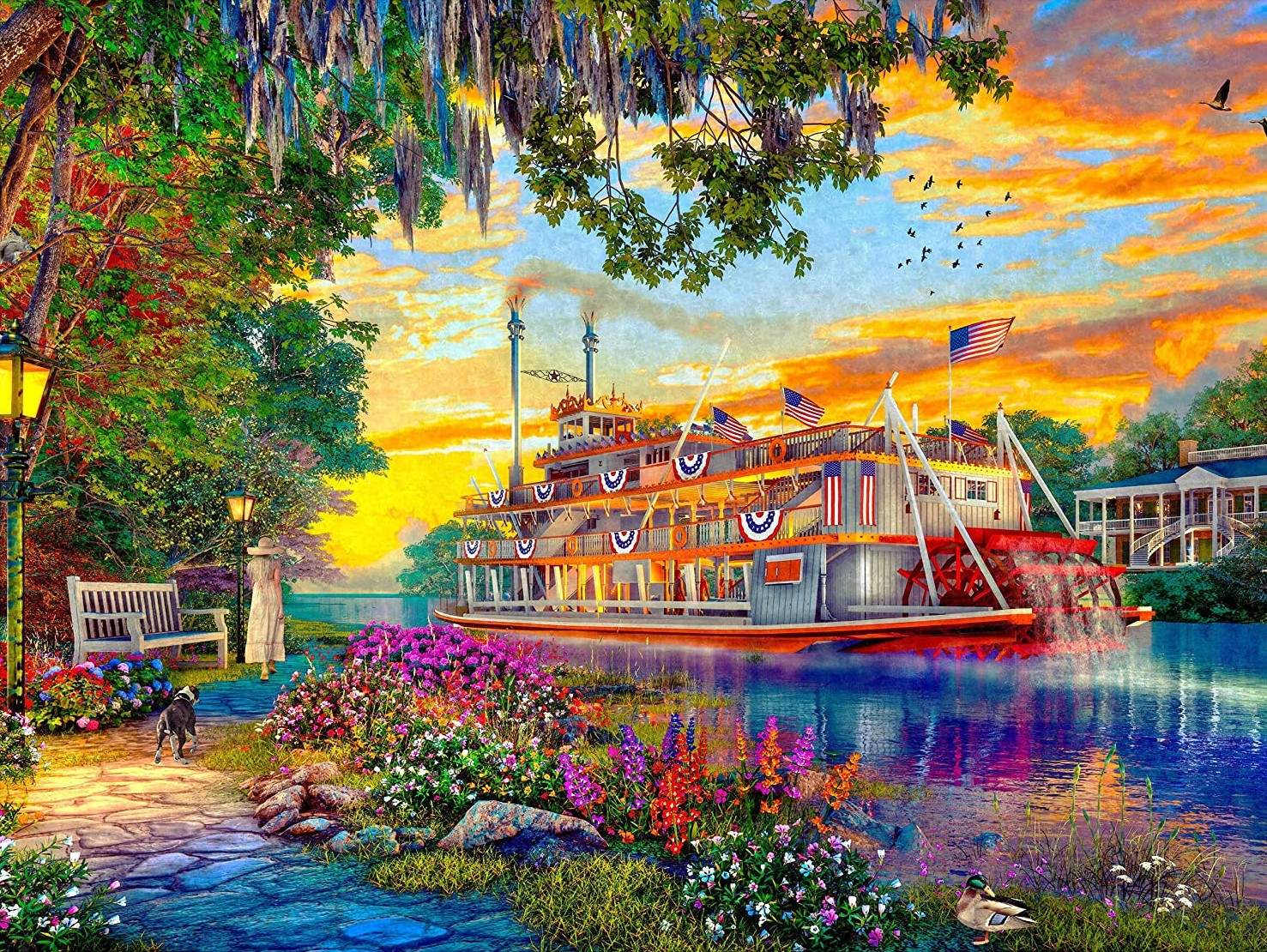 Solve River Boat #3 jigsaw puzzle online with 80 pieces