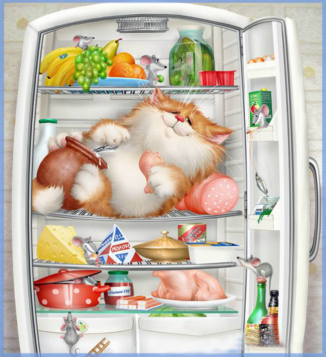 Solve Full Fridge jigsaw puzzle online with 360 pieces