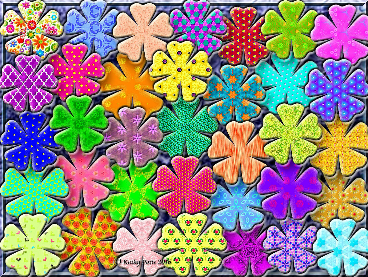 Solve Flower Original By Kathy Potts jigsaw puzzle online with 88 pieces