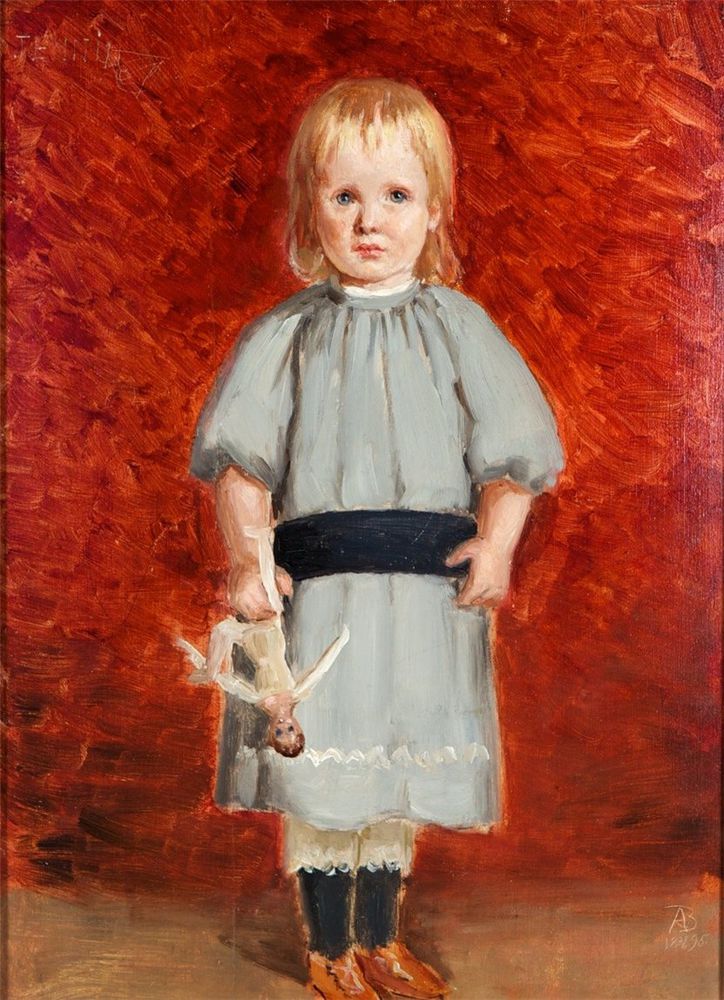 Solve Artist Knut Magnus Enckell "Young Girl With Doll" jigsaw puzzle ...