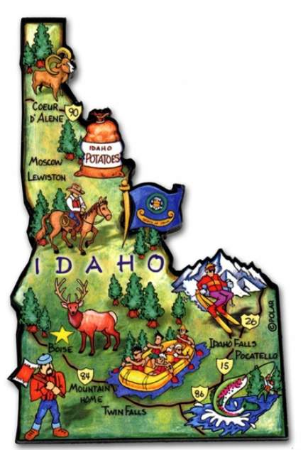 Solve Idaho jigsaw puzzle online with 70 pieces