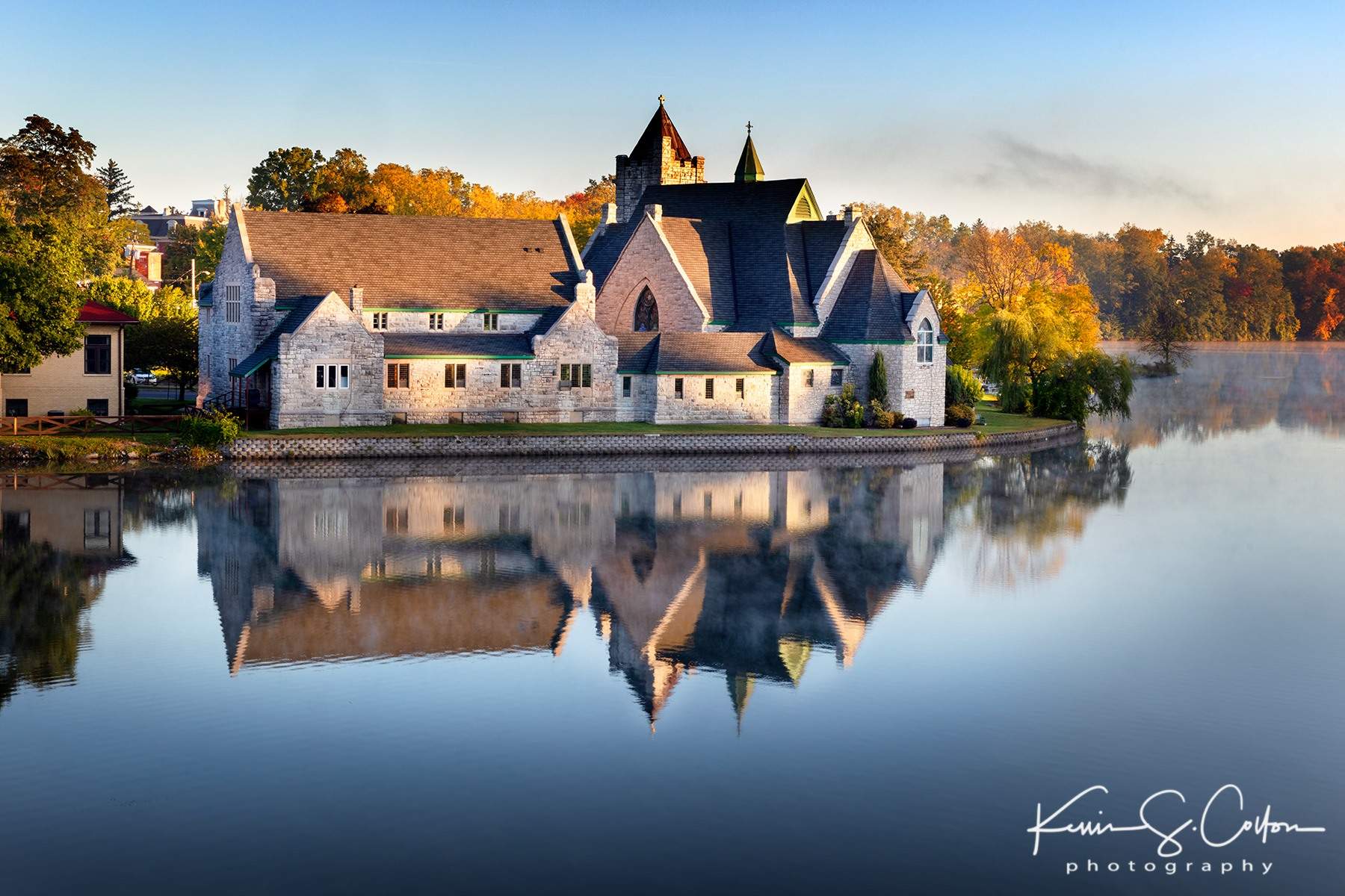Solve Trinity Church on Van Cleef Lake, Seneca Falls, NY jigsaw puzzle ...