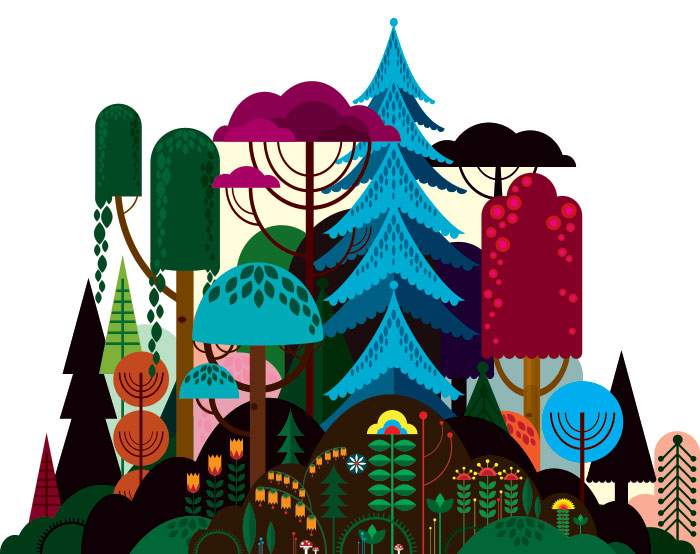 Solve Imaginary Forest jigsaw puzzle online with 99 pieces