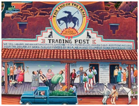 Solve End of the Trail Santa Fe Trading Post (detail) ~ David Bradley ...