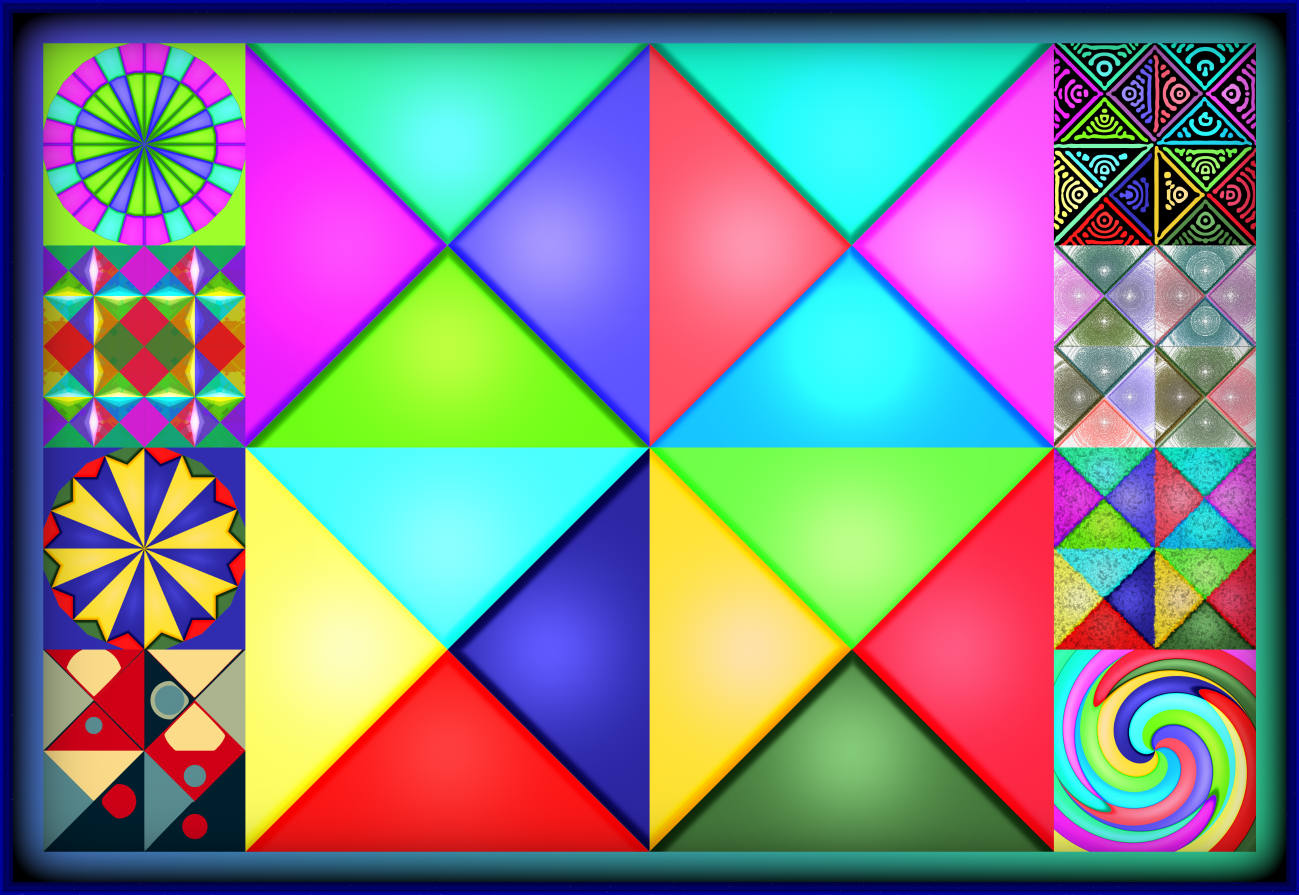 Solve Triangles and Variations jigsaw puzzle online with 117 pieces