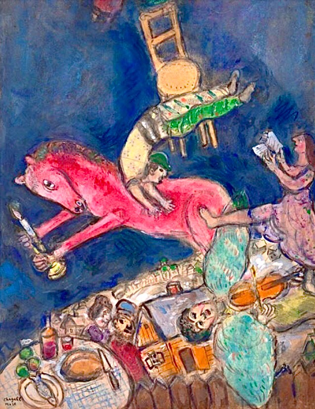 Solve Esquisse pour “Le Cheval rouge”, 1938-1944, Marc Chagall (1887 ...