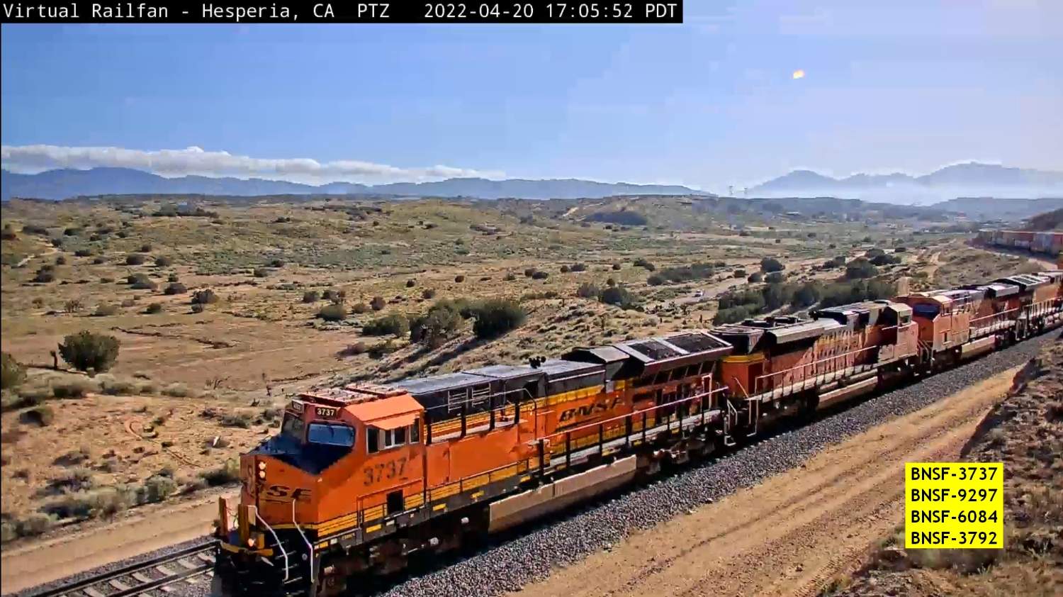 Solve BNSF-3737, BNSF-9297, BNSF-6087, BNSF-3792 crossing the California desert jigsaw puzzle ...