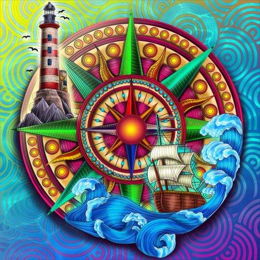 Solve Compass jigsaw puzzle online with 25 pieces