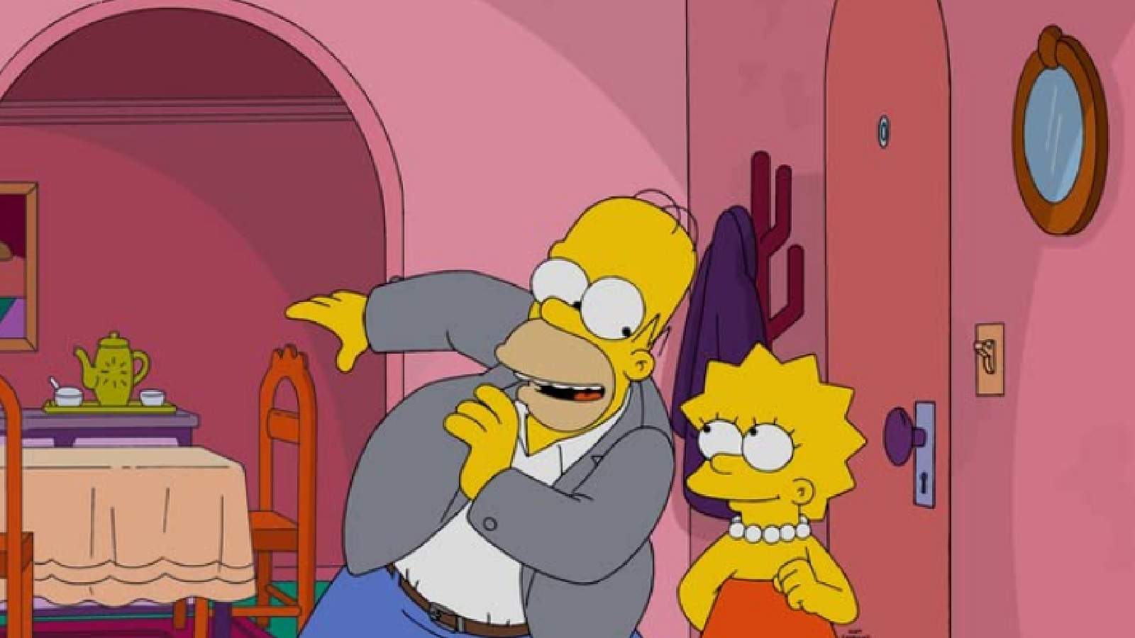Solve Homer and Lisa jigsaw puzzle online with 112 pieces