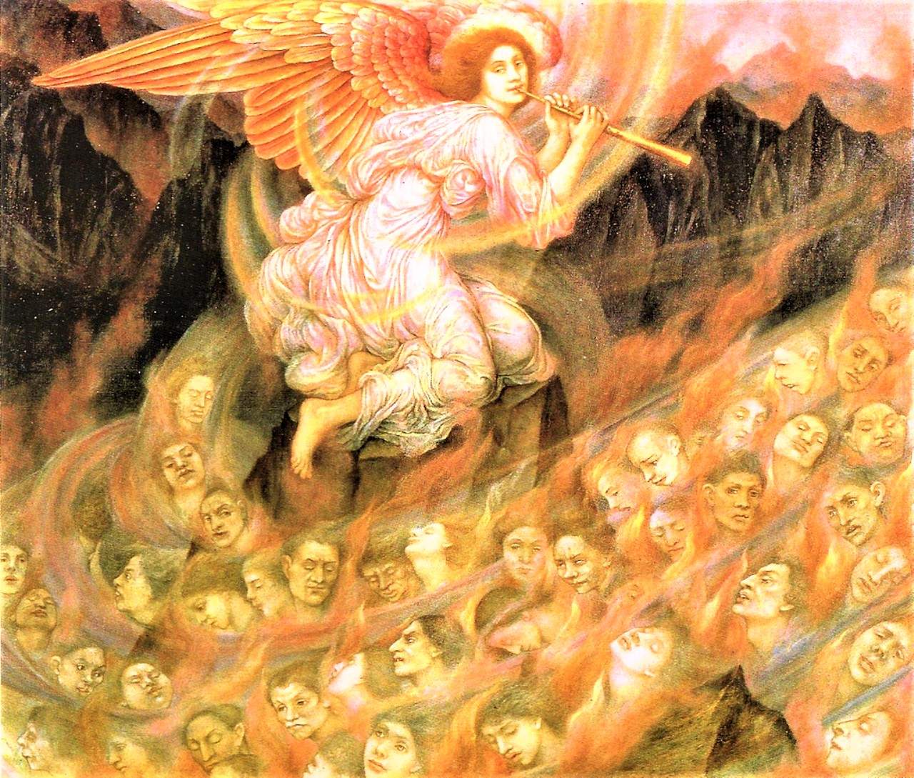 Solve Evelyn De Morgan's Angel Piping to the Souls in Hell, 1916 jigsaw ...