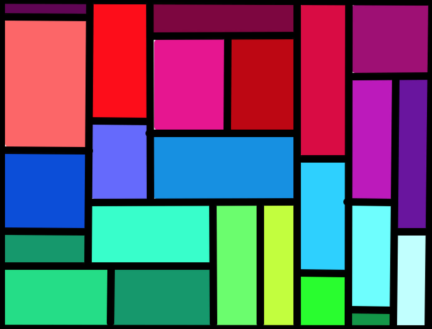 Solve Coloured Rectangles jigsaw puzzle online with 414 pieces