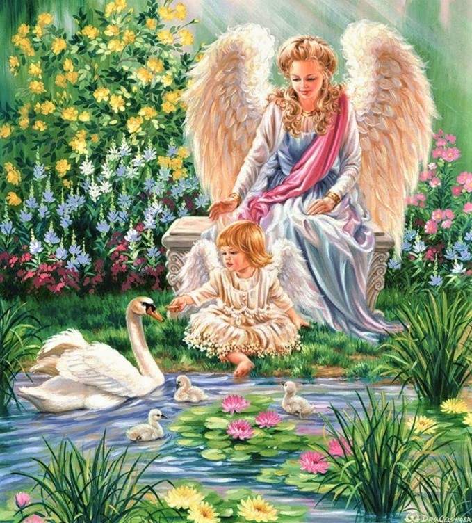 Solve Heavenly Angels jigsaw puzzle online with 120 pieces
