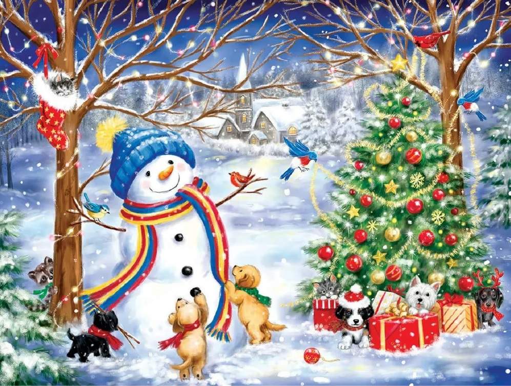 Solve Frosty and Friends jigsaw puzzle online with 88 pieces