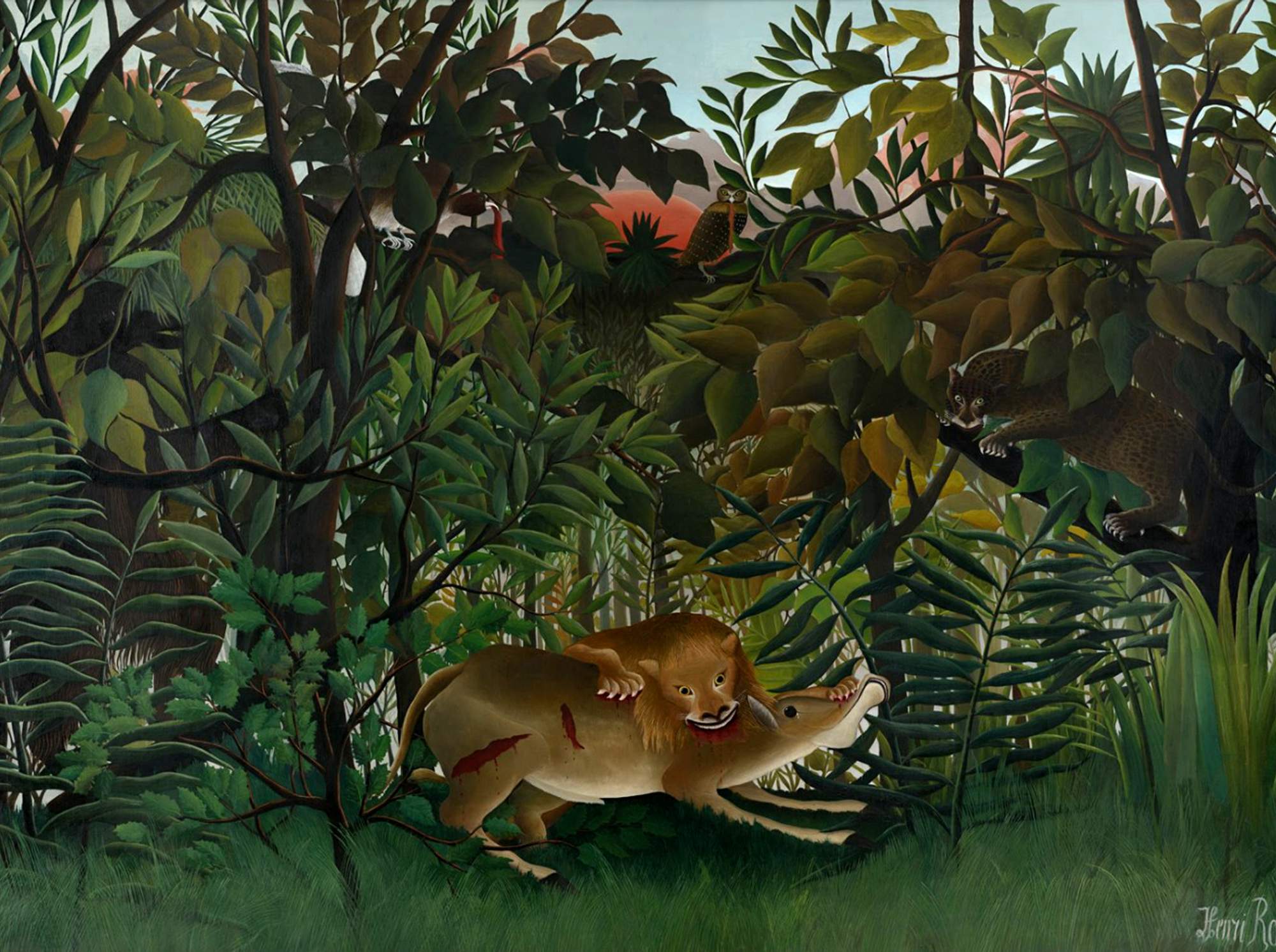 Solve Henri Rousseau jigsaw puzzle online with 588 pieces