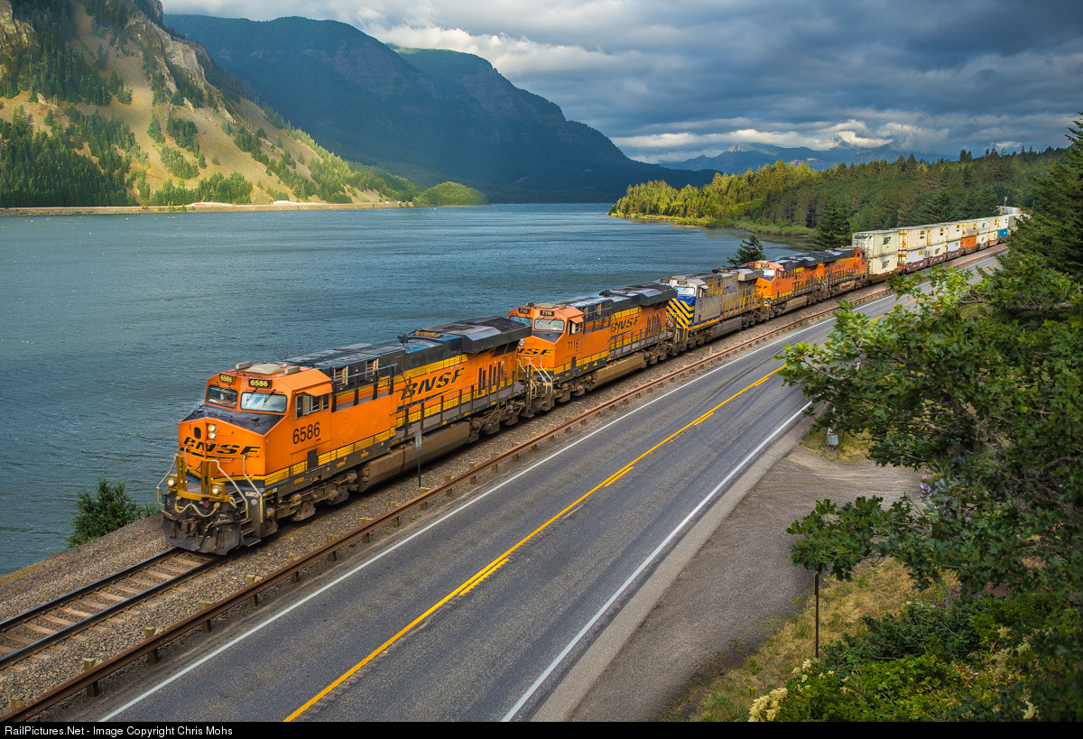 Solve Sunrise on the Fallbridge Subdivision. The morning eastbound BNSF Z heads into the rising ...