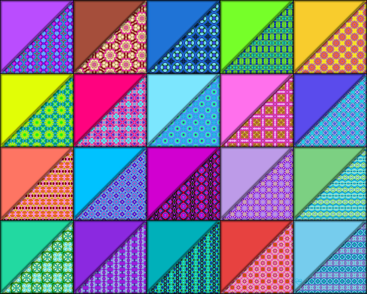 Solve Triangles in Patterns and Plains!! ~ L jigsaw puzzle online with ...