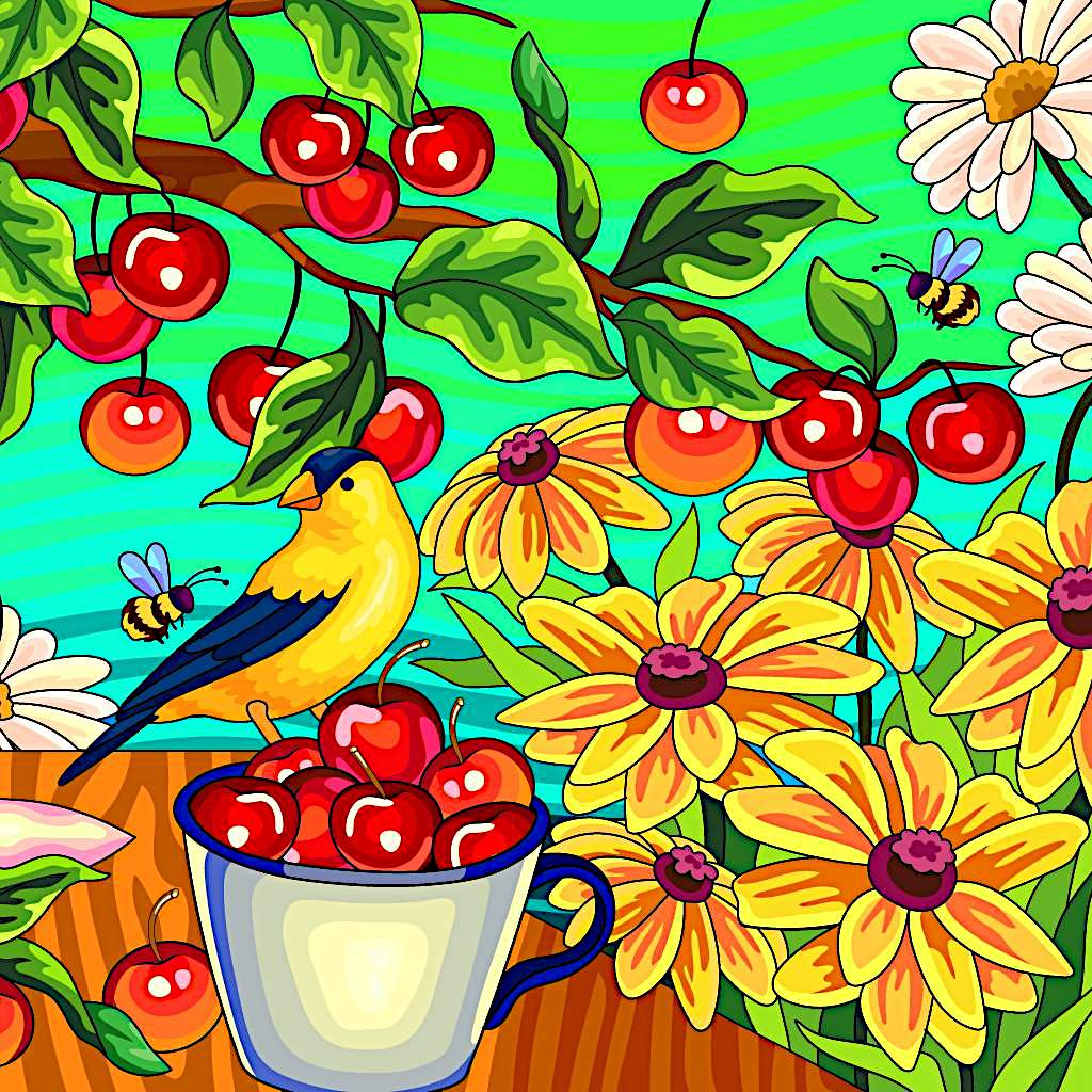Solve Cherries jigsaw puzzle online with 64 pieces