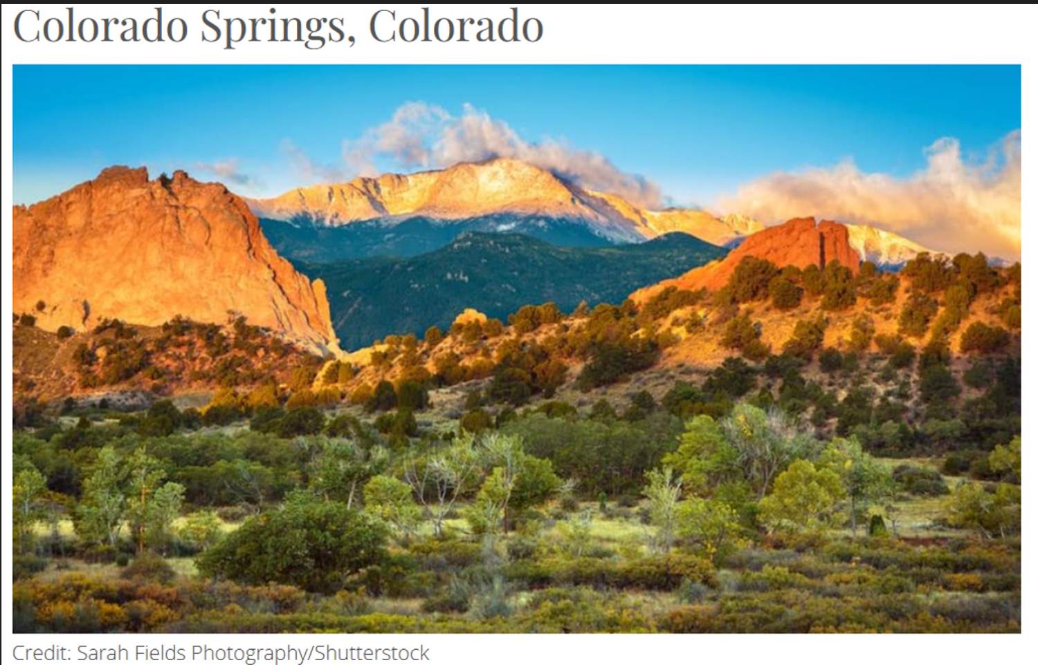 Solve COLORADO-SPRINGS jigsaw puzzle online with 40 pieces