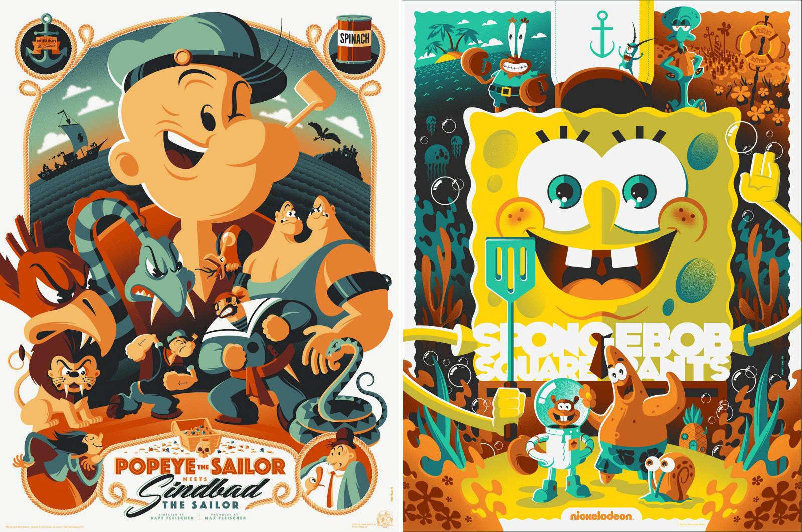 Solve Popeye The Sailor Meets Sinbad and Spongebob Squarepants jigsaw ...