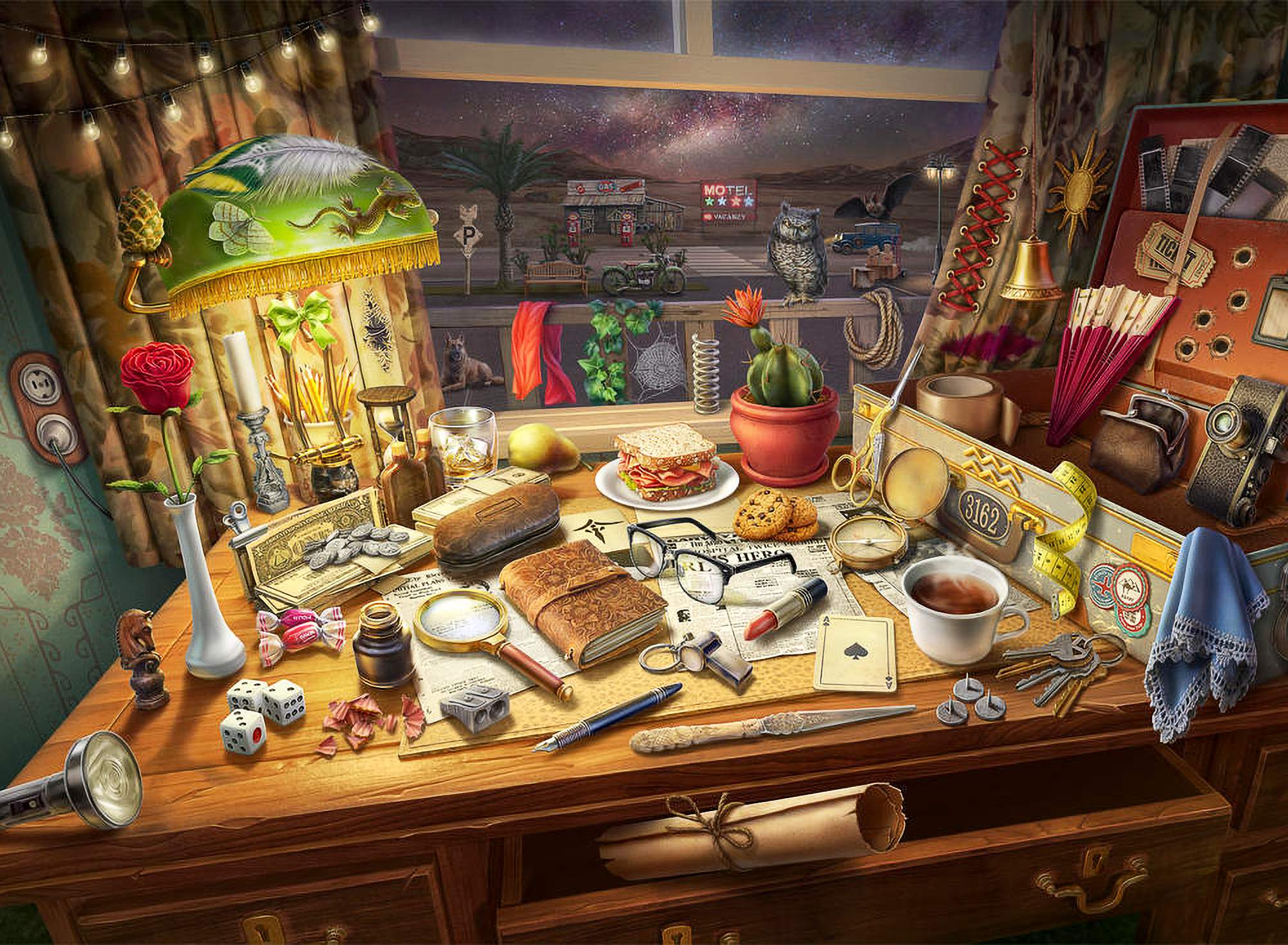 Solve Hidden Objects Game Scene jigsaw puzzle online with 352 pieces