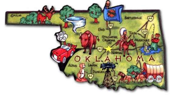 Solve Oklahoma jigsaw puzzle online with 45 pieces