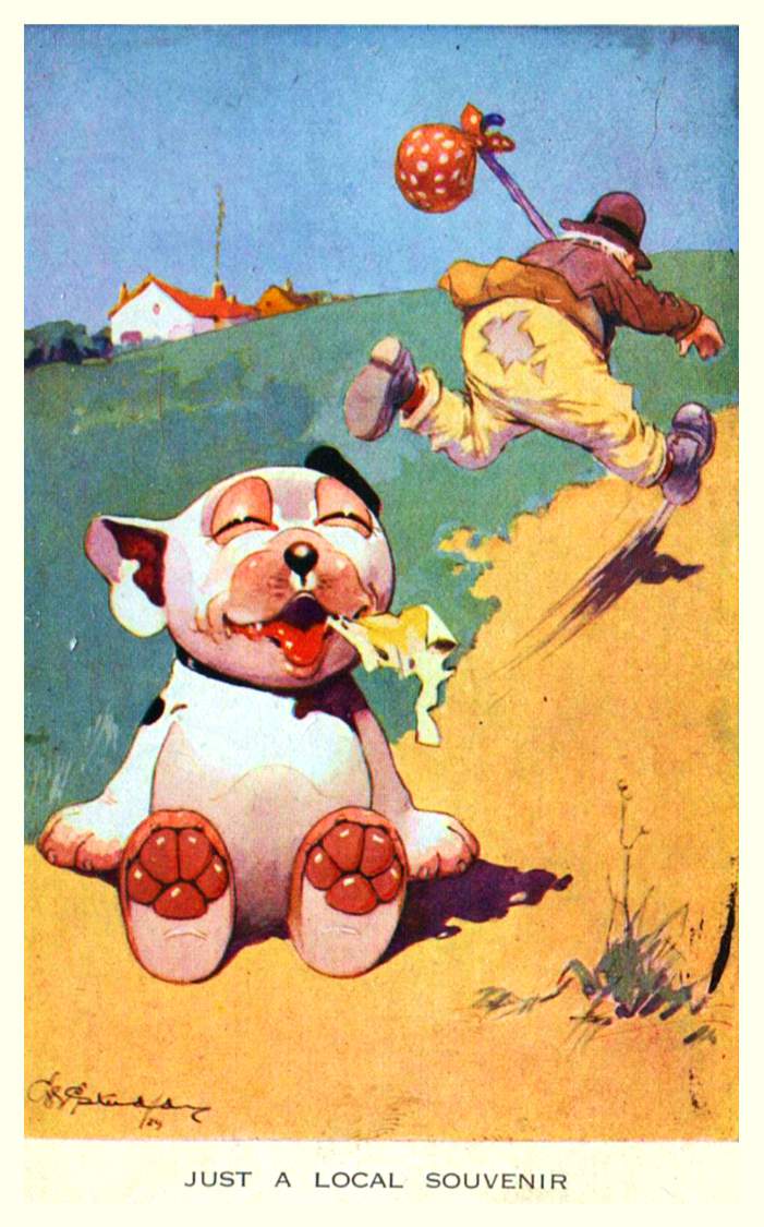 Solve Bonzo Series, Just a Local Souvenir, 1924, postcard by George ...