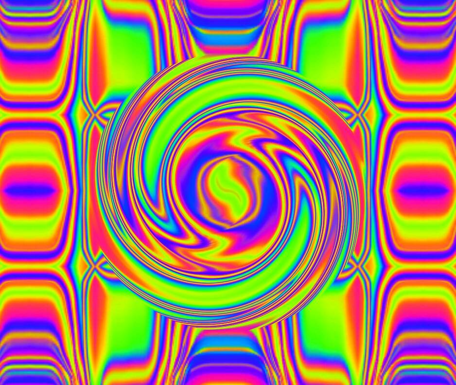 Solve Neon Swirl - medium jigsaw puzzle online with 130 pieces