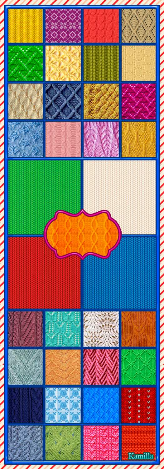 Solve Knitting patterns jigsaw puzzle online with 140 pieces