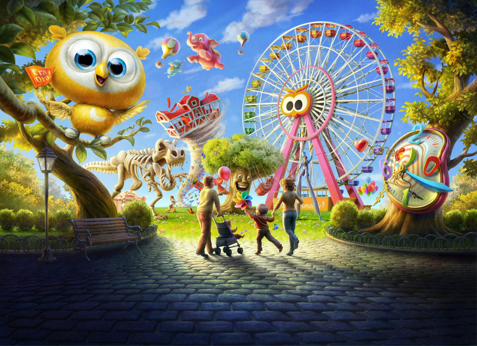 Solve A Day at The Magical Theme Park jigsaw puzzle online with 266 pieces