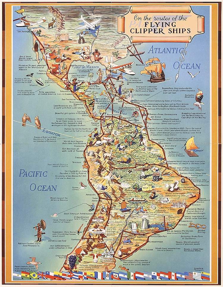 Jigsaw Puzzle | Routes of the flying clipper ships | 208 pieces | Jigidi