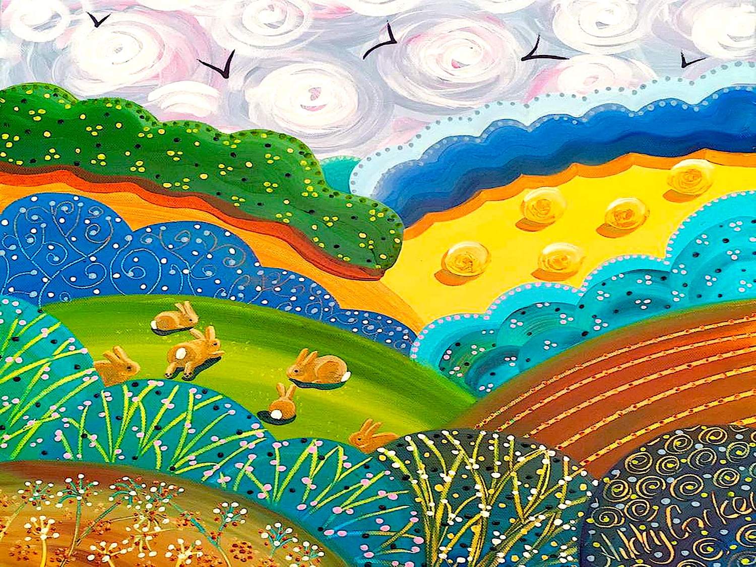 Solve A Windy Day jigsaw puzzle online with 80 pieces